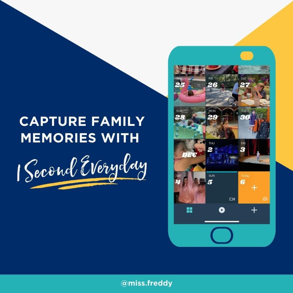 Use 1 Second Everyday to Create a Video Diary For Your Family - Miss Freddy
