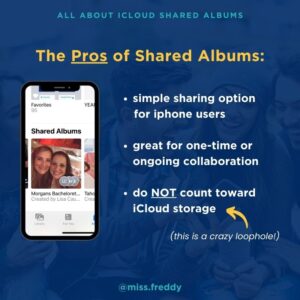 how to use an iphone shared album - Miss Freddy
